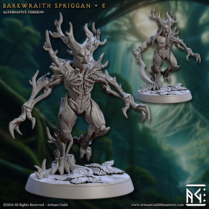 3D Printable Barkwraith Spriggan - E (Barkwraith Spriggans) by Artisan Guild